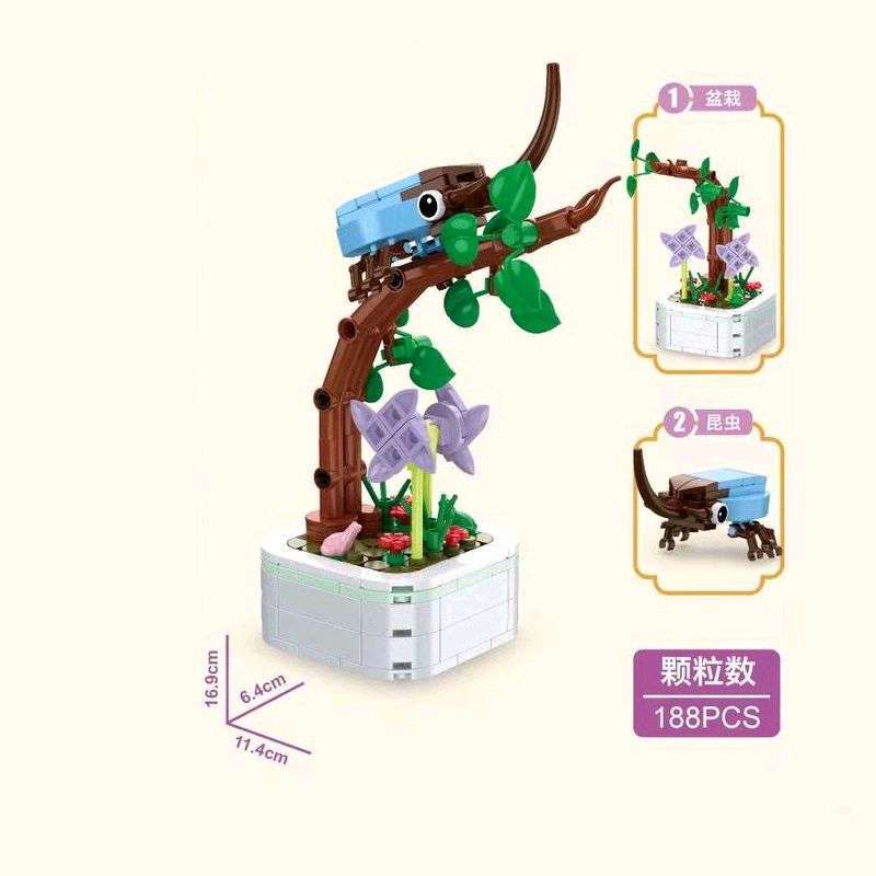 Jual Brick Set Decoration Insect And Flowers Diorama Mainan Balok ...