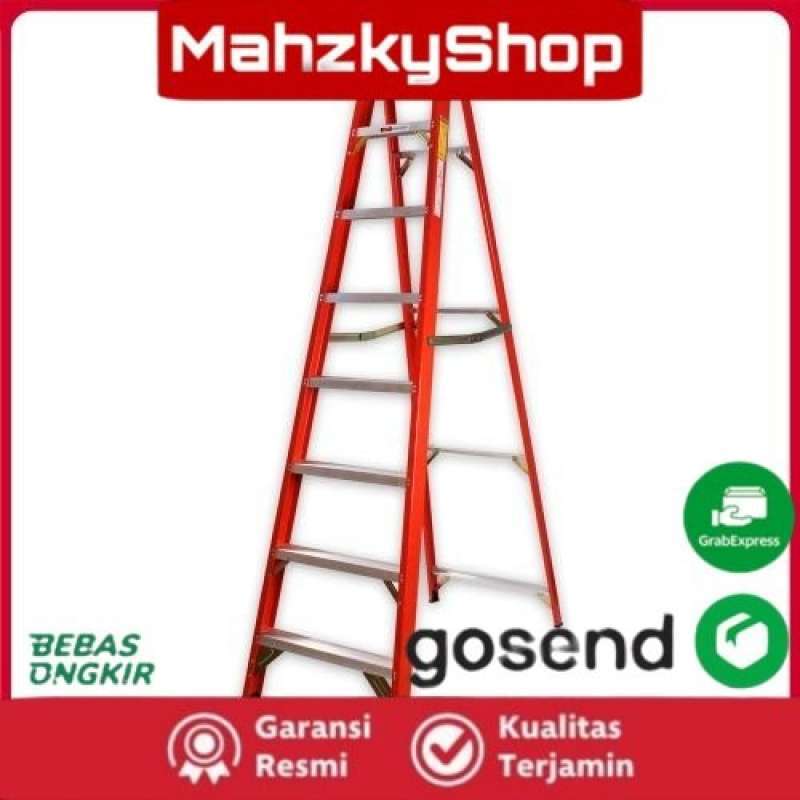 Promo Krisbow Tangga Fiber Glass 8 Step - Merah Diskon 23% di Seller ...