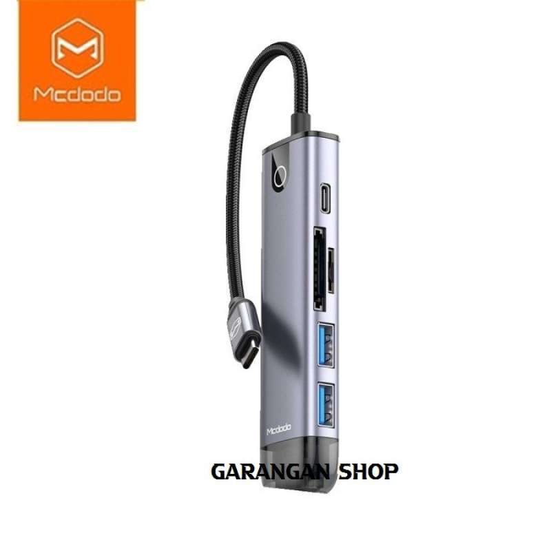 Promo Mcdodo Adapter 6 In 1 Type-C Hub Grey / Hu-7740 / Kabel Hub ...