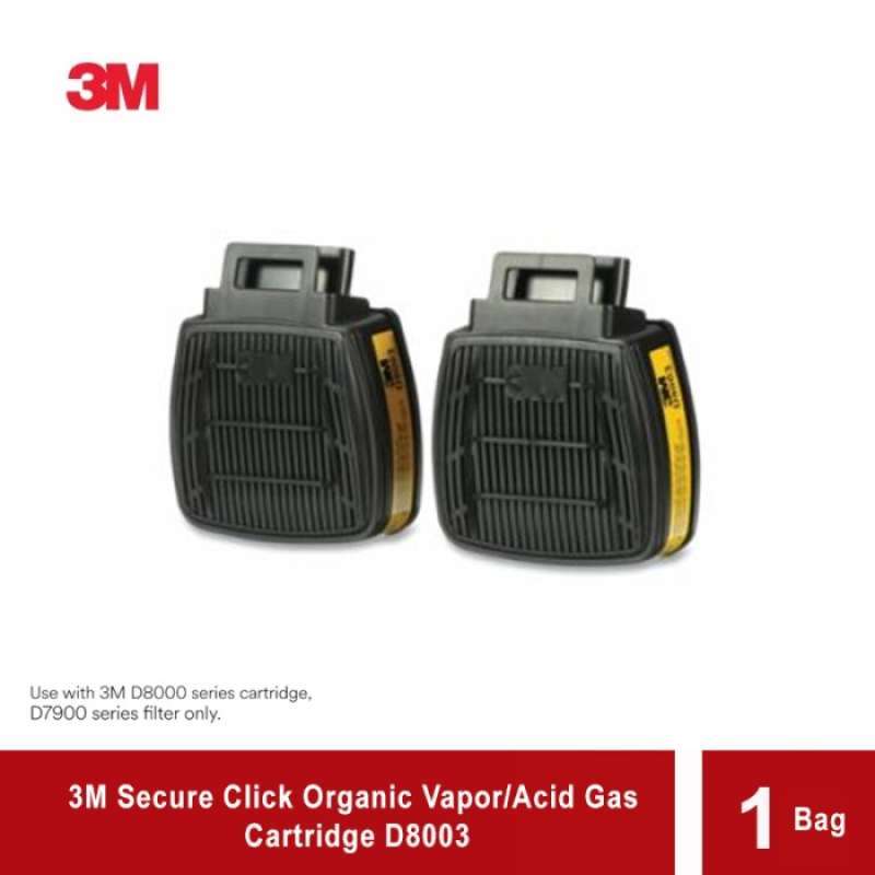 Promo 3M Secure Click Organic Vapor Acid Gas Cartridge D8003 Diskon 23% ...
