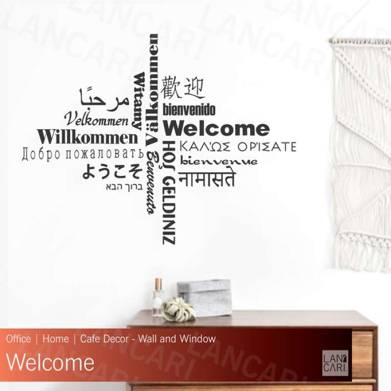 Promo Sticker Cutting Welcome Selamat Datang Stiker Kaca Dinding Wall ...
