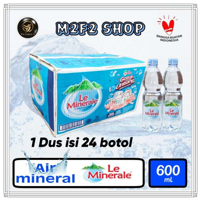Promo Air Mineral Le Minerale Botol Tanggung Plastik Pet - 600 Ml ...