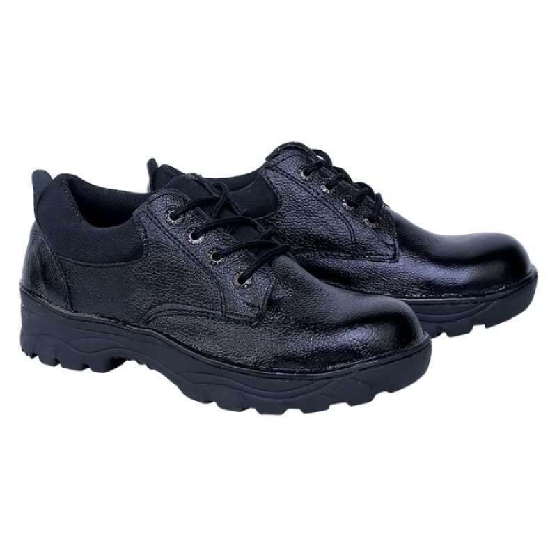 Jual Sepatu Safety Boots Pria Kulit Asli Flat Besi Setu Safety Distro ...