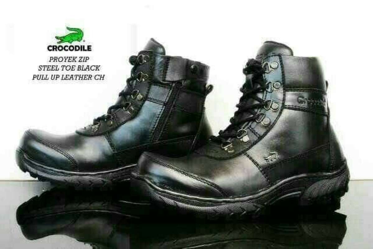 Promo Sepatu Bot boot crocodile kulit asli sapi - sepatu safety shoes ...
