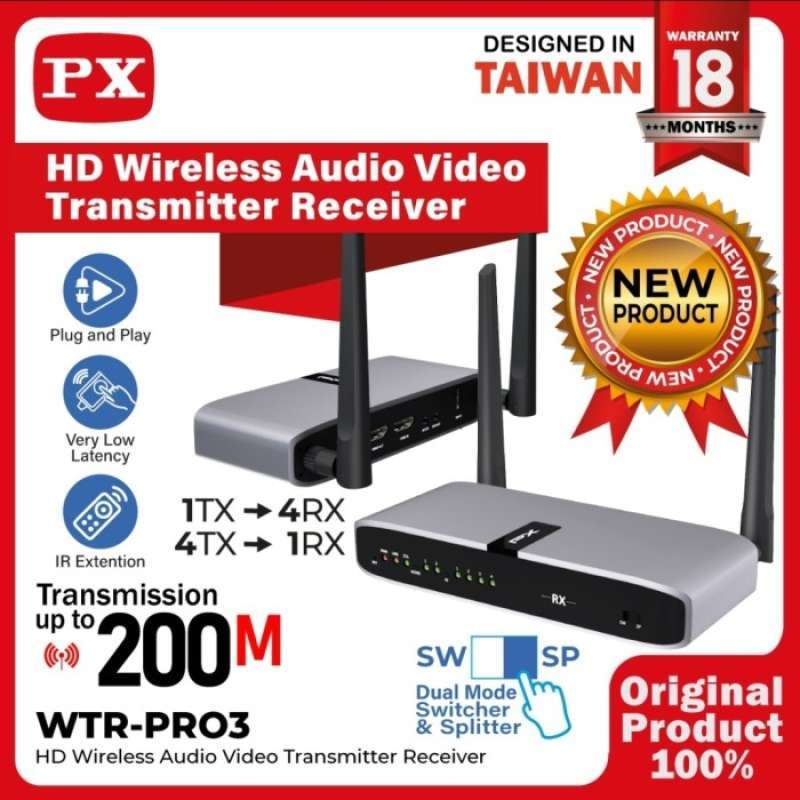 Promo Px Wtr-Pro3 Hdmi Smart Wireless Display Transmitter Receiver ...