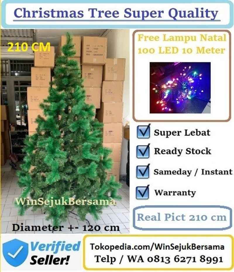 Promo Pohon Natal 2,1 m /Pohon Natal 210 cm / Pohon Natal 7 feet / 7 ft ...