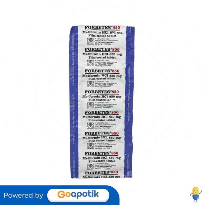 Jual Forbetes 850 Mg Strip 10 Tablet Di Seller Apotek Cellina ...