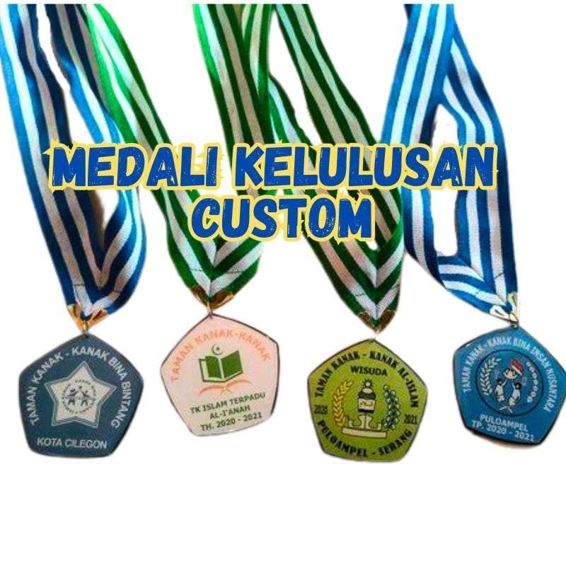 Jual Medali Akrilik Custom Piagam Sekolah Lomba Kelulusan Graduation Di ...