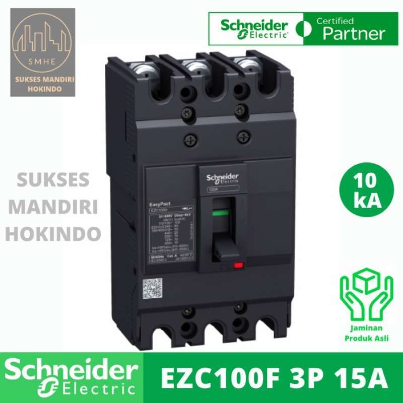 Promo MCCB 3 Phase 15 Ampere 3p 15a SNI Schneider EasyPact EZC100F Diskon 23% di Seller Maslika ...