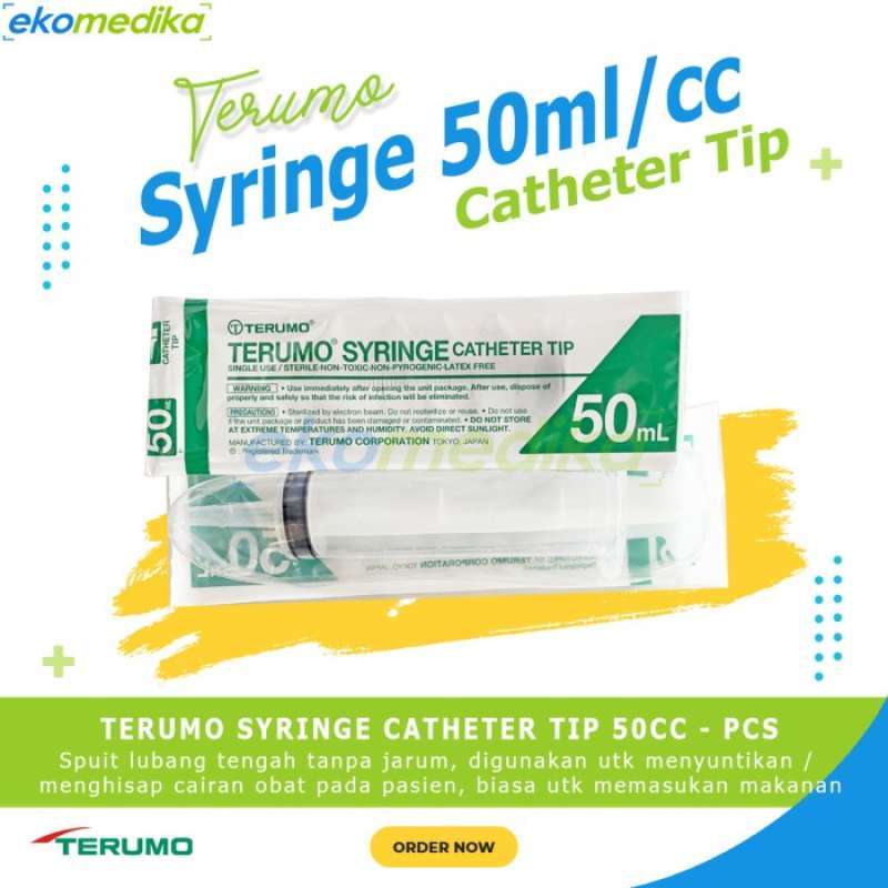 Promo terumo syringe 50cc / catheter tips lubang tengah_20ea Diskon 5% di Seller Ella Store ...