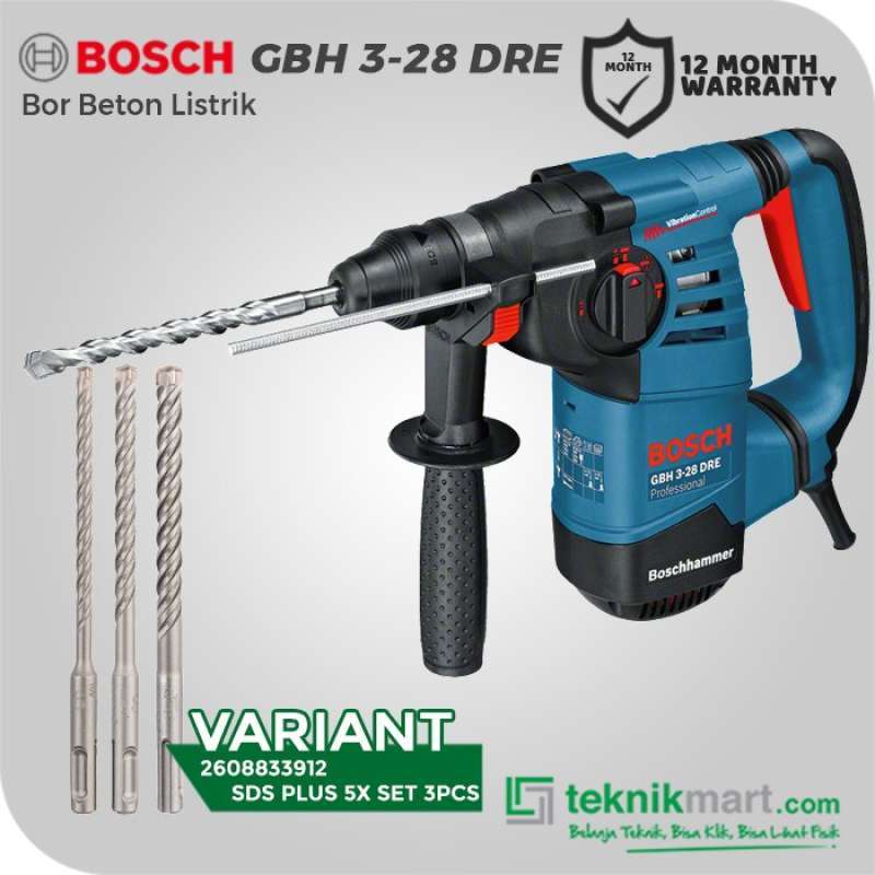 Jual Bosch Rotary Hammer / Bor Beton Listrik 28mm GBH 3-28 DRE - WITH ...