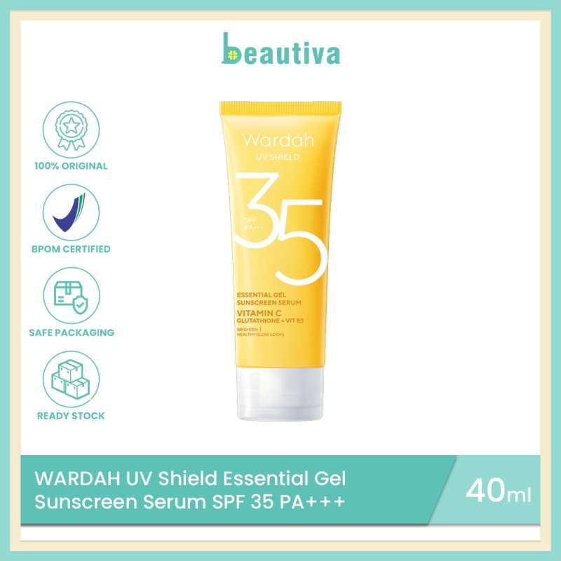 Jual Wardah Uv Shield Essential Gel Sunscreen Serum Spf 35 Pa+++ Di Seller Beautiva Skincare ...