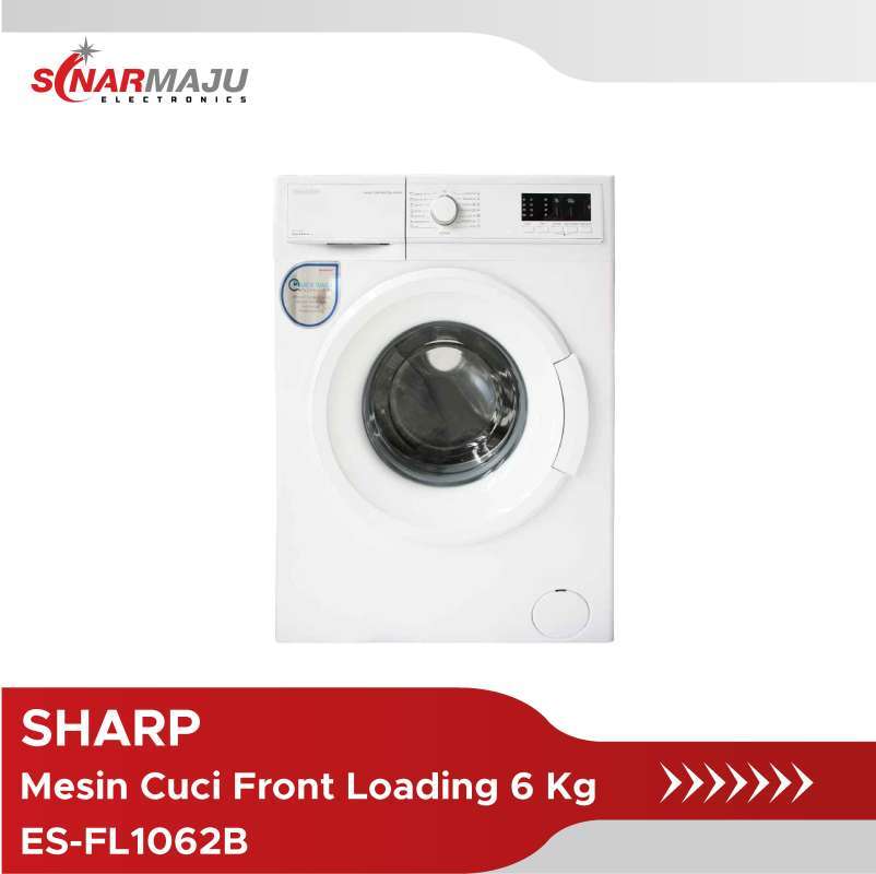 Jual Mesin Cuci 1 Tabung Sharp 6 Kg Front Loading Es-fl1062b Di Seller ...