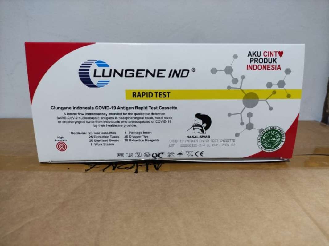 Jual new lungene nasal isi 25 pcs swab test antigen original di Seller ...