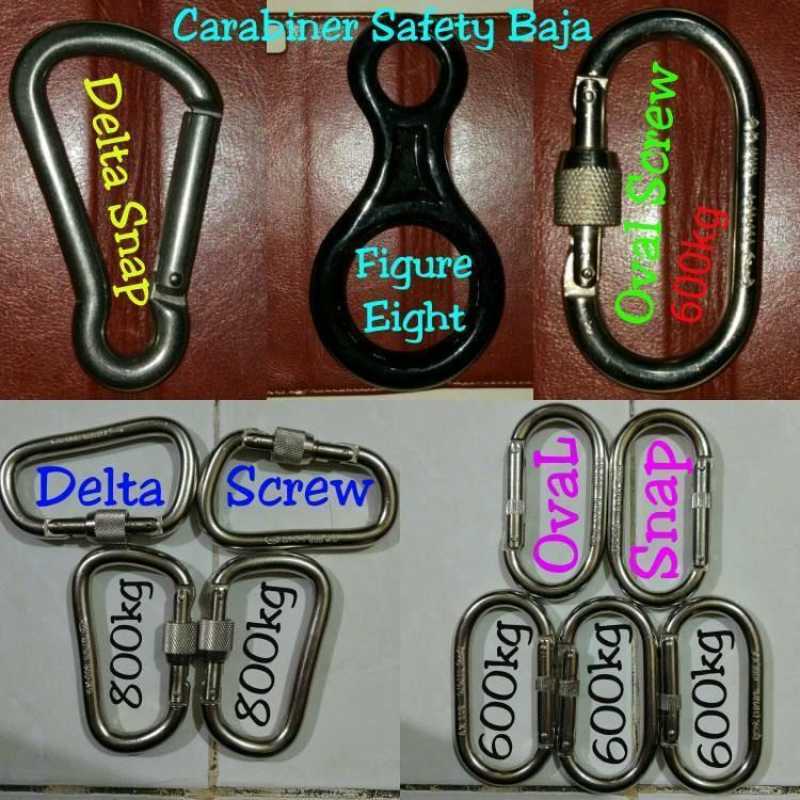 Jual Carabiner Figure Eight Besi Baja Ringan Karabiner Flying Fox ...