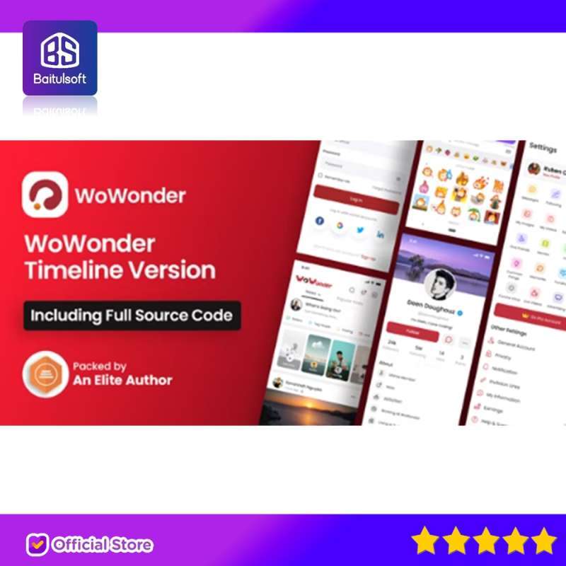 Promo SOURCE CODE APLIKASI MOBILE NATIVE SOCIAL TIMELINE APPLICATIONS - FOR WOWONDER SOCIAL PHP ...