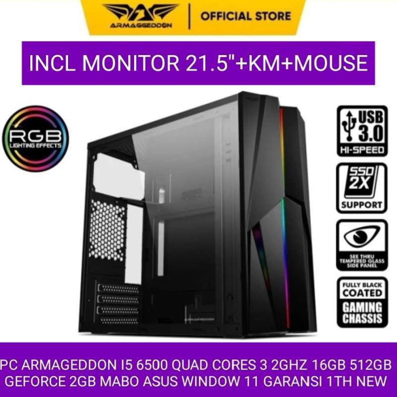 Promo Pc Intel Core I5 6500 Quad Cores 3.2ghz- Ram 16gb- Ssd 512gb- Vga 2gb- Armageddon Case ...