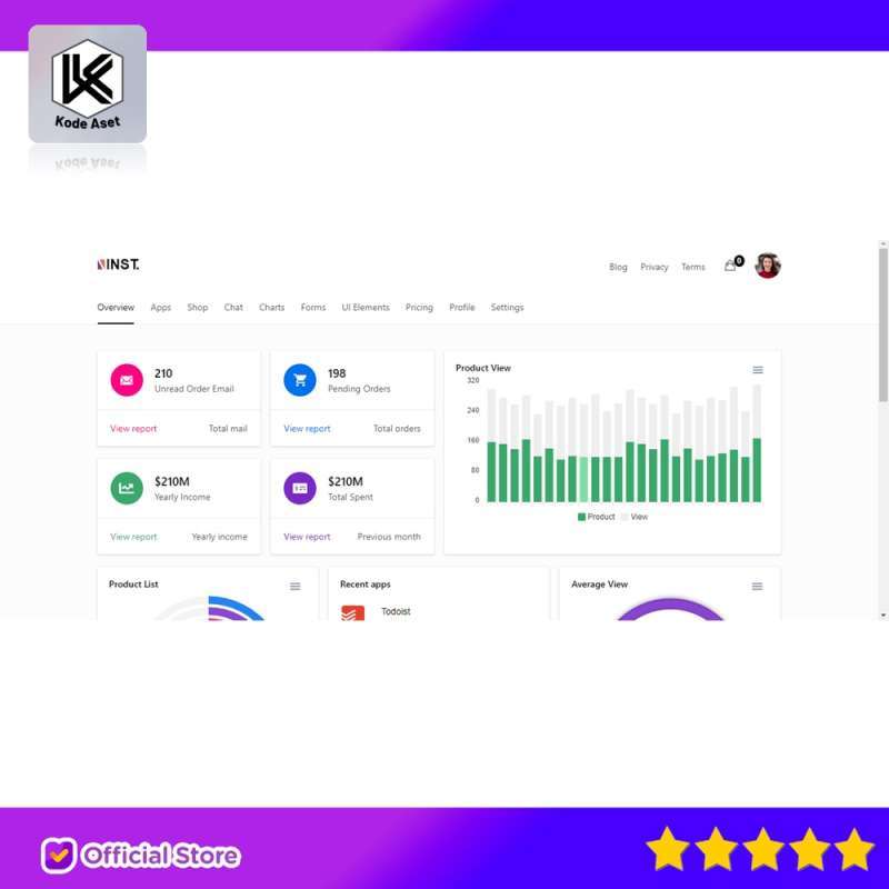 Promo INST - REACT ADMIN TEMPLATE WITH GRAPHQL BY KODEASET Diskon 99% di Seller KODEASET ...