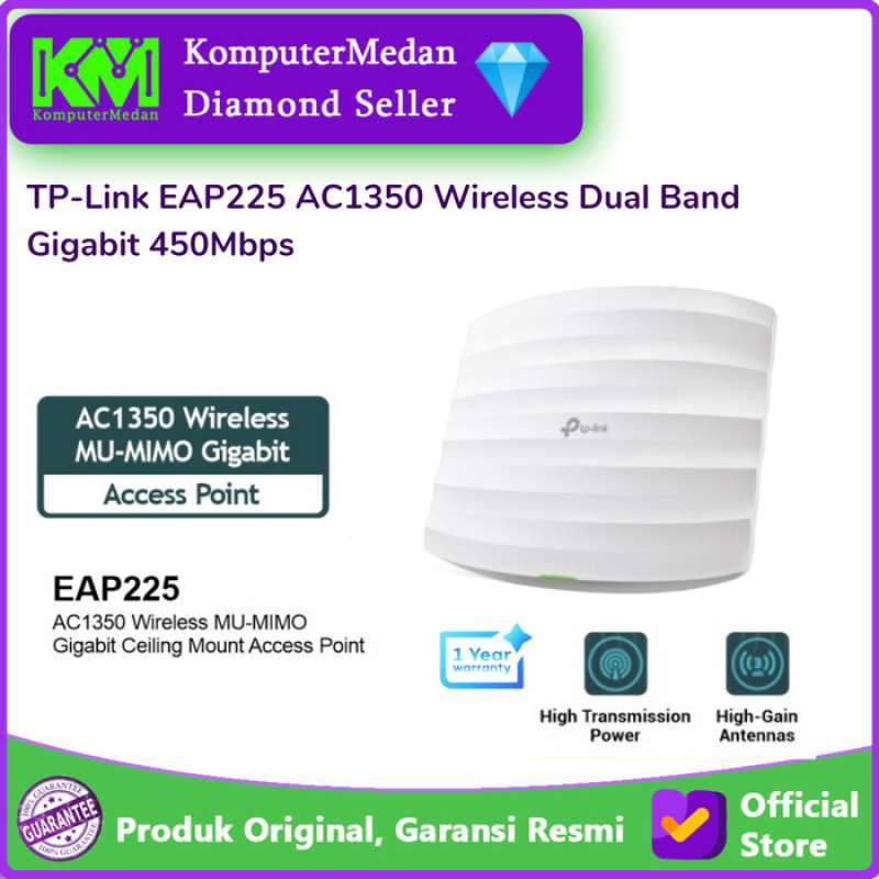 Jual Tp-link Eap225-ac1350 Wireless Gigabit Ceiling Mount Access Point ...
