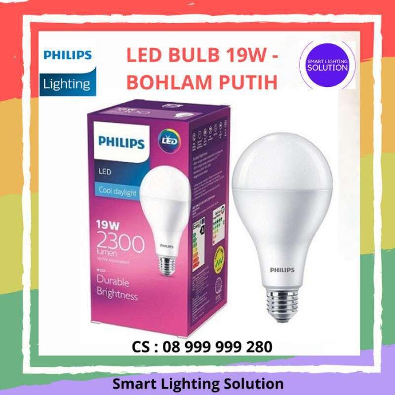 Promo Philips LED Bulb 19W Cool Daylight Fitting E27 - Cahaya Putih ...