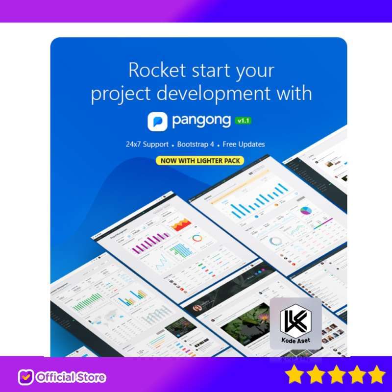 Jual Pangong - Developer-friendly Bootstrap Admin Dashboard + Ui Kit By ...