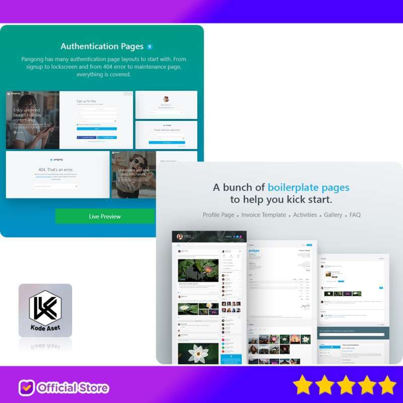 Jual Pangong - Developer-friendly Bootstrap Admin Dashboard + Ui Kit By ...