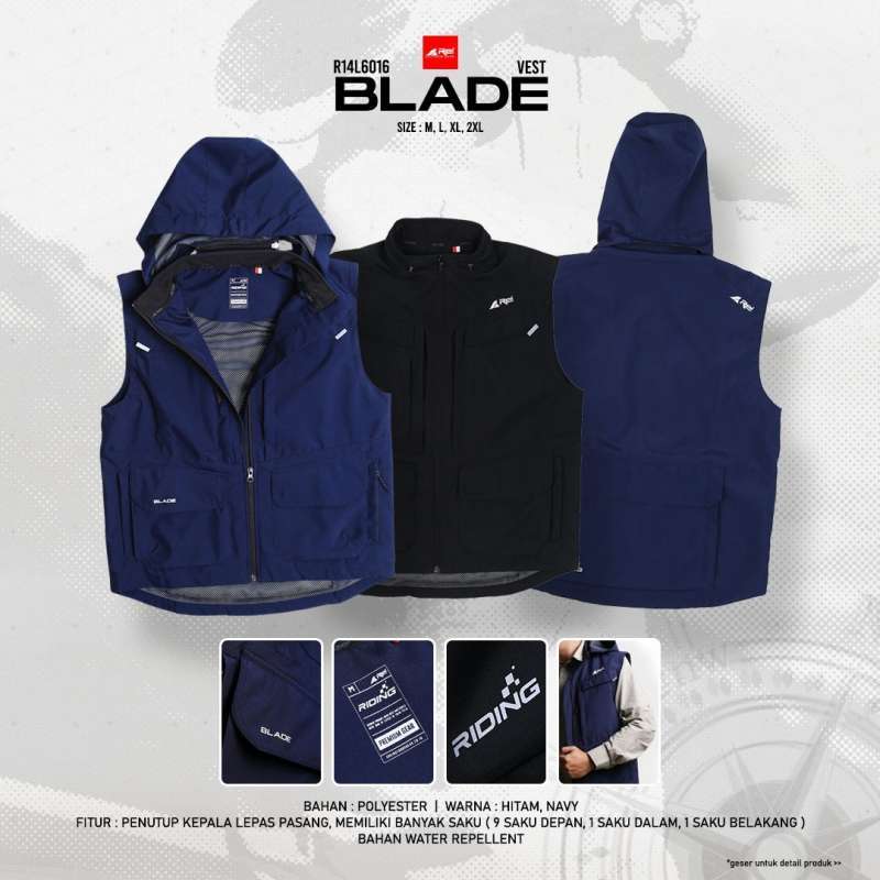 Jual Rompi Motor Pria Blade Arei Outdoorgear - L Hitam Di Seller Arei ...