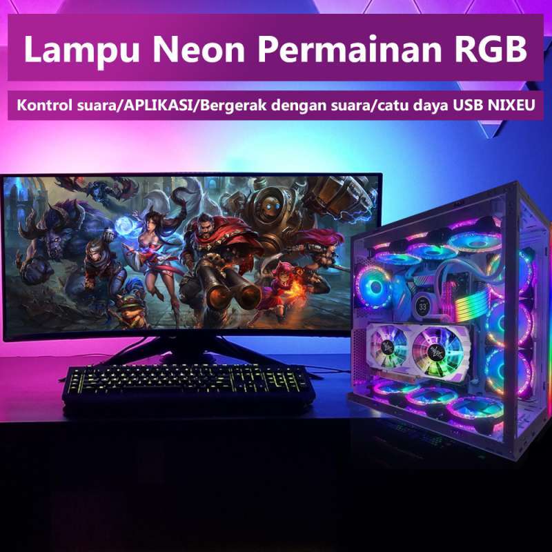 Promo Aisurix Rgb Glowing Graphics Card Rx 580 8gb Kartu Grafis Cahaya ...