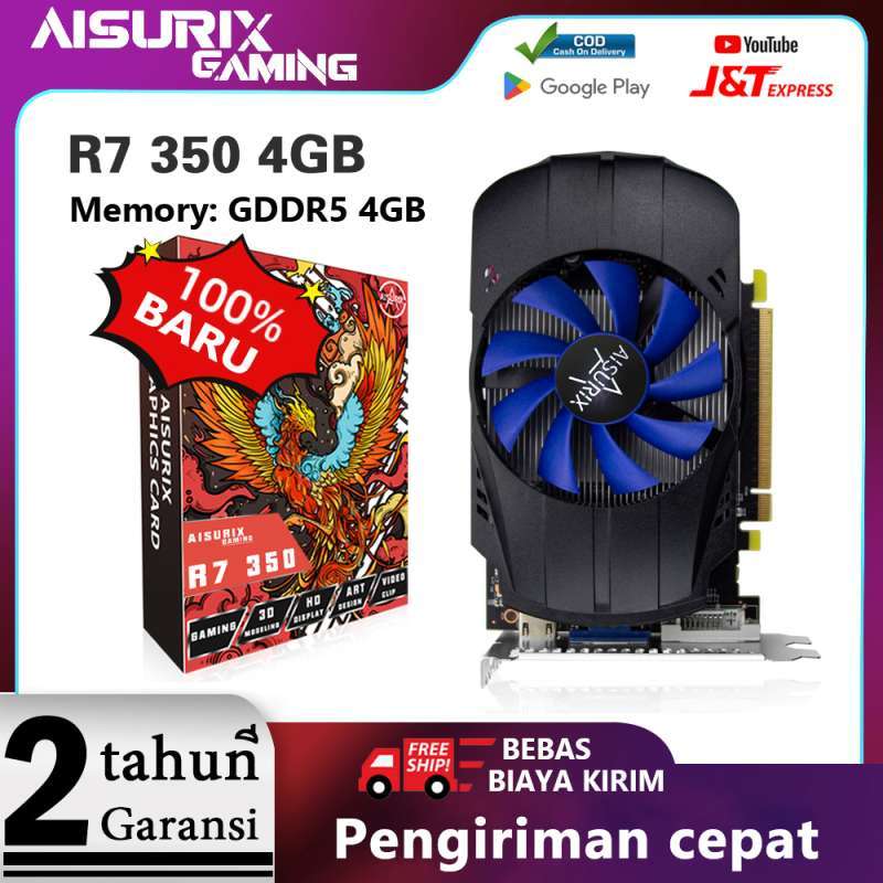 Promo AISURIX AMD Radeon R7 350 4GB VGA GDDR5 128bit 512SP VGA Card ...
