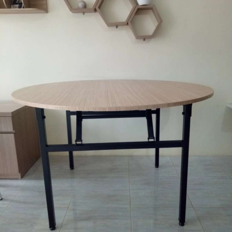Promo Meja Lipat Bundar/round Table 120 Diskon 23% Di Seller Intelino ...