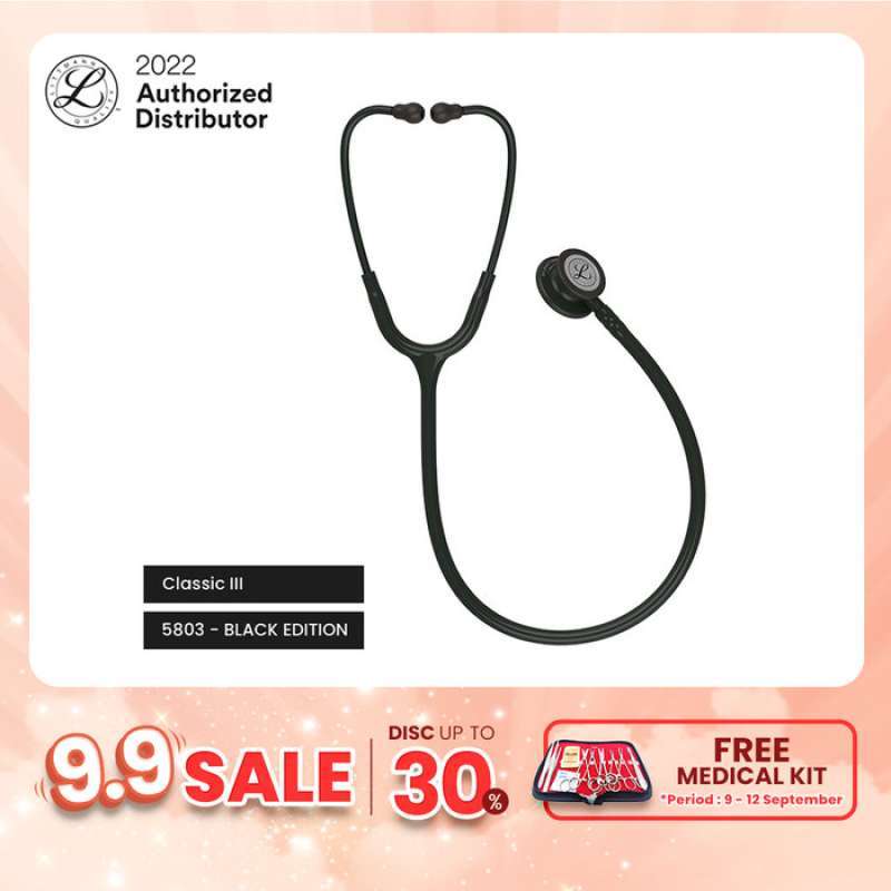 Promo 3m Littmann Classic Iii Stethoscope / Stetoskop - 5803 Black ...