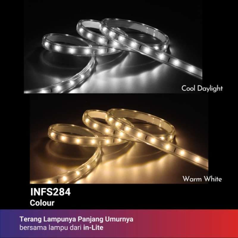 Promo In-lite Infs284 7w/m Lampu Led Strip Outdoor Ip65 220v 60s Roll ...