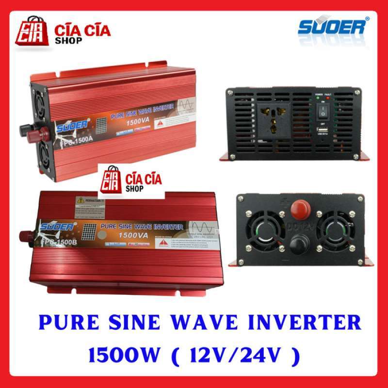 Promo SUOER PURE SINE WAVE INVERTER 1500 WATT / PSW INVERTER 1500W FPC ...