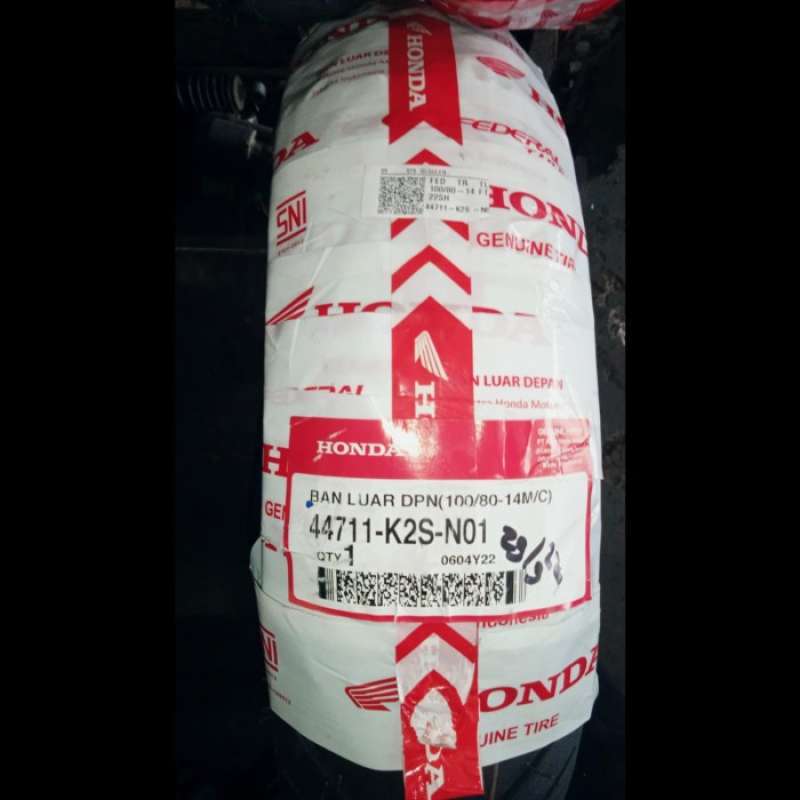 Promo Ban Luar Motor Federal/honda/ahm Ukuran 100/80-14 K2s-n01 ...