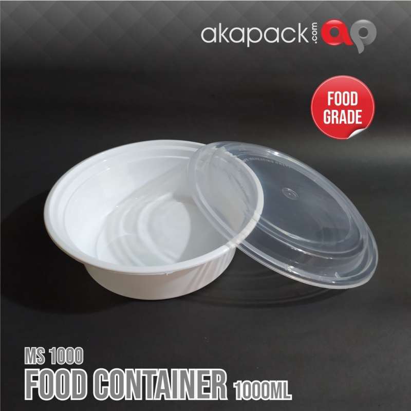 Jual Thinwall Easypack Ms 1000 Isi 25pc / Food Container Bulat 1000ml ...