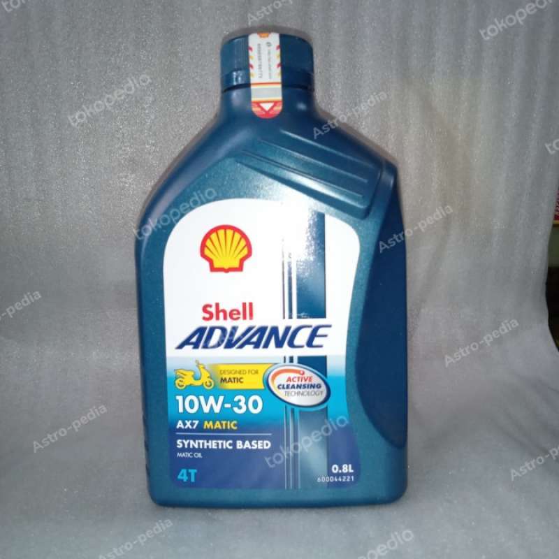 Promo Oli motor matic Shell Advance AX 7 0,8 Liter 10W-30, Oli mesin ...