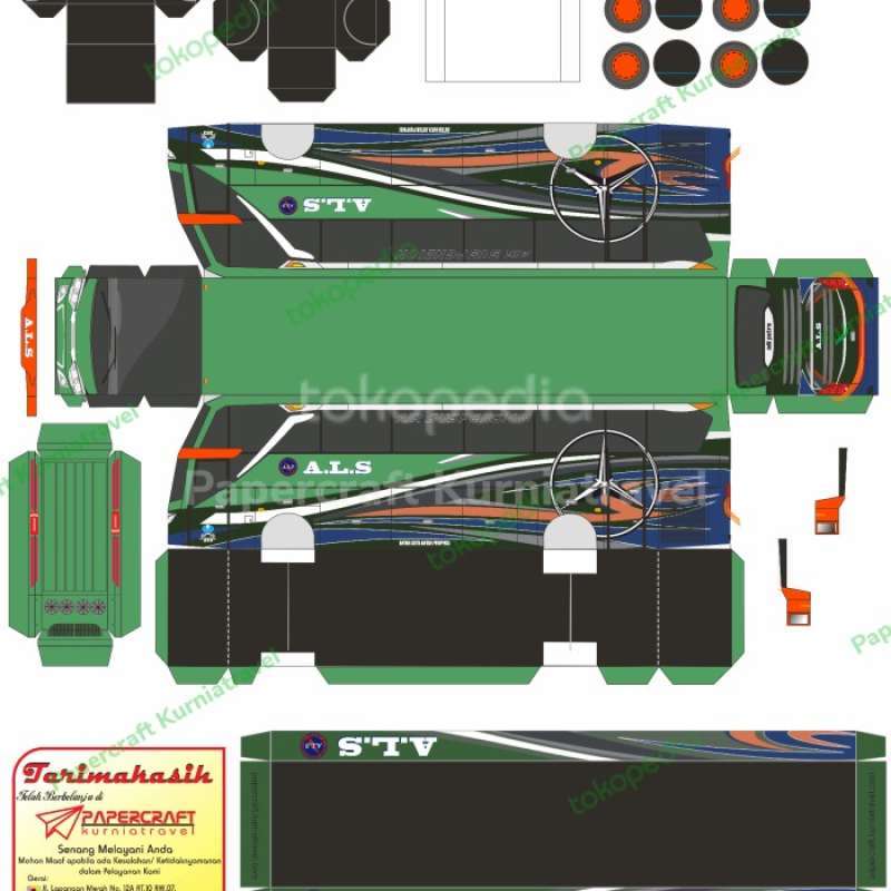 Jual Pola Papercraft Bus Als (antar Lintas Sumatra) Di Seller Wellmart ...