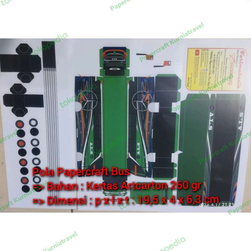 Jual Pola Papercraft Bus Als (antar Lintas Sumatra) Di Seller Wellmart ...