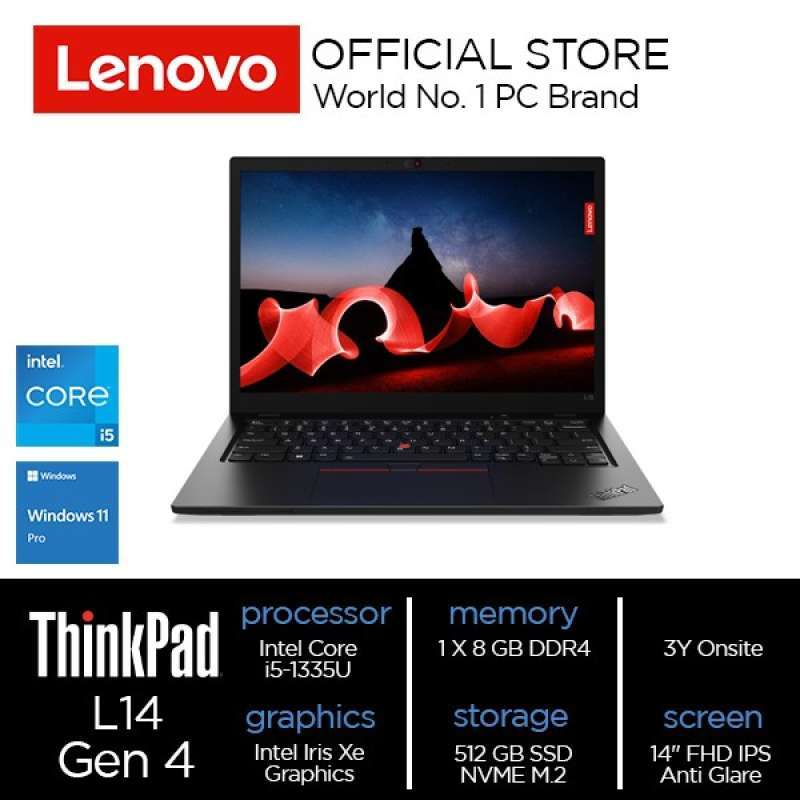 Jual Lenovo ThinkPad L14 Gen 4 (Intel) 68ID || Intel Core i5-1335U 8GB ...