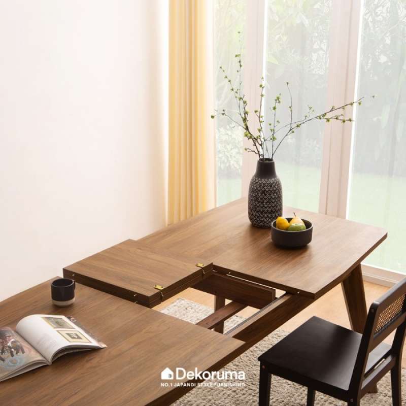 Promo Meja Makan Kayu Extendadle Walnut / Dining Table Diskon 36% Di ...