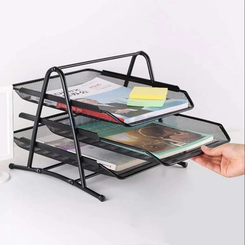 Jual Rak Besi 3 Susun / File Document Tray 3 Layer / Document Tray Besi ...