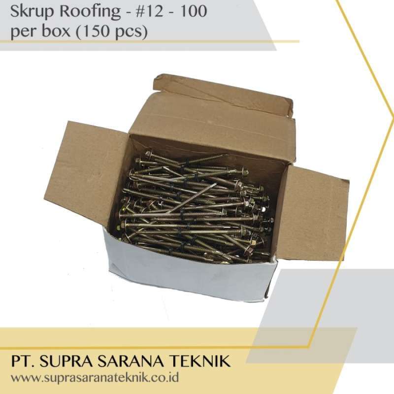 Promo Baut Roofing 12 x 100 (10cm) Atap Spandek Sekrup Skrup SDS 1BOX ...