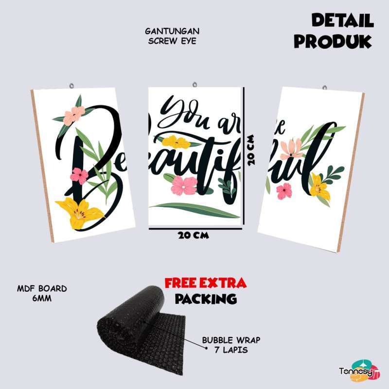 Promo Beautifull Mood Hiasan Dinding Wall Decor Pajangan Poster ...