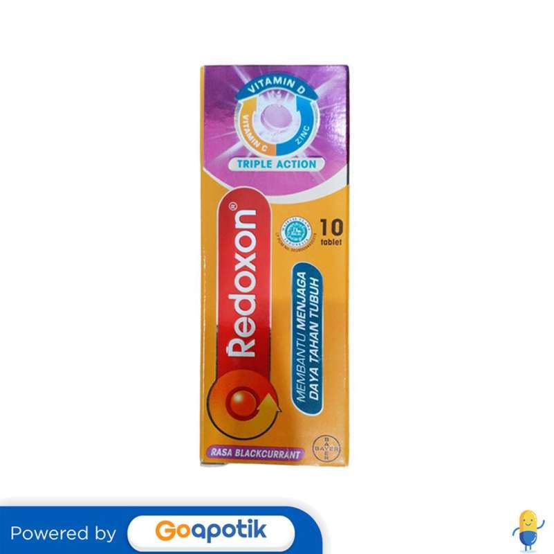 Jual Redoxon Triple Action Blackcurrant Botol 10 Tablet Di Seller ...