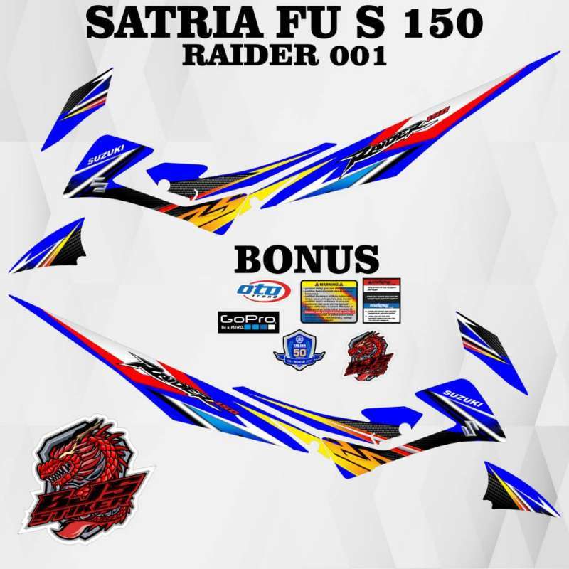 Promo [cod] Sticker Striping Stiker Motor Bahan Vynil Transparan Atau Hologram Satria Fu ...