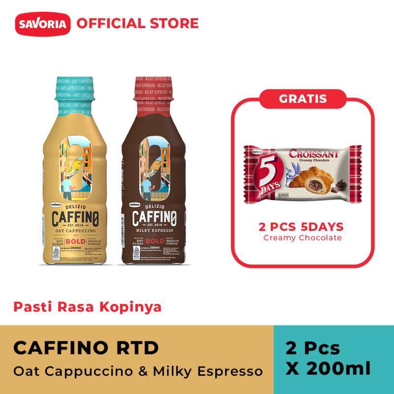Jual Bundle Caffino RTD [2 x 200ml] Free 5 Days Chocolate [2pcs] di ...