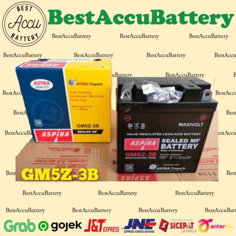 Jual Aki Motor Honda Supra 100cc, Megapro Primus, Legenda GM5Z-3B MF di Seller Terpercaya Shop ...