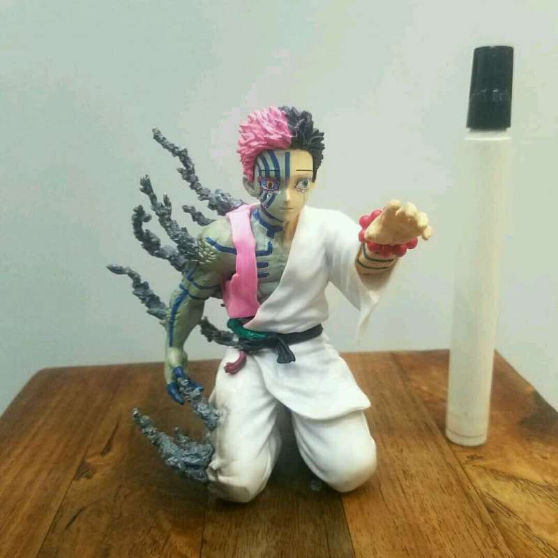 Jual Mainan Static Figure Akaza Demon Slayer Statue Kneeling Kimetsu No ...