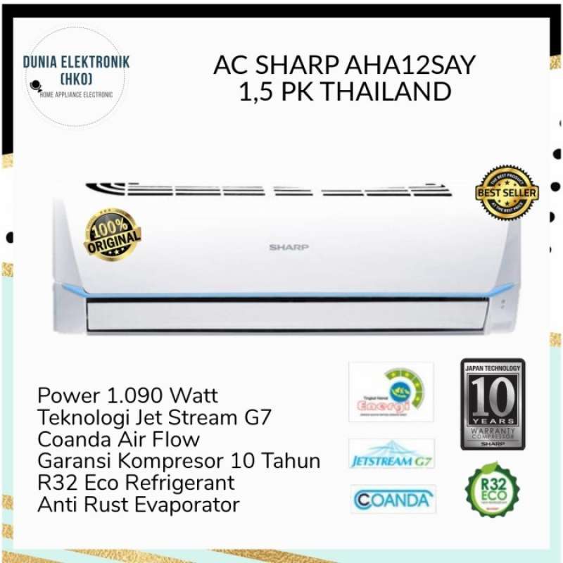 Promo Ac Sharp Aha12say 1.5 Pk Standar Thailand | Ac Sharp 12 Say R32 ...