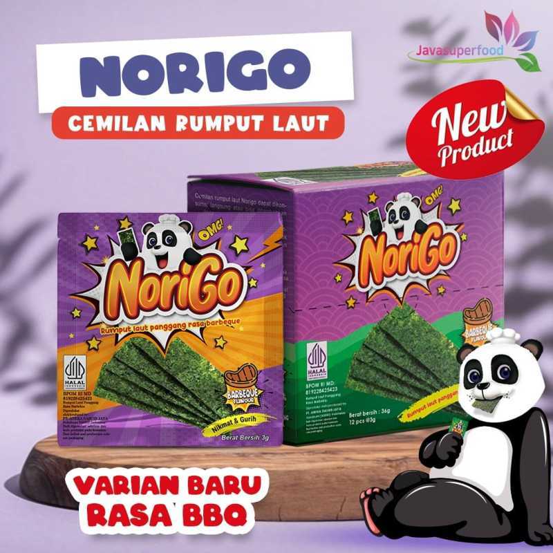 Jual Norigo - Nori Snack Seaweed Rumput Laut SPICY ( 1 Box = 12 sachet ...